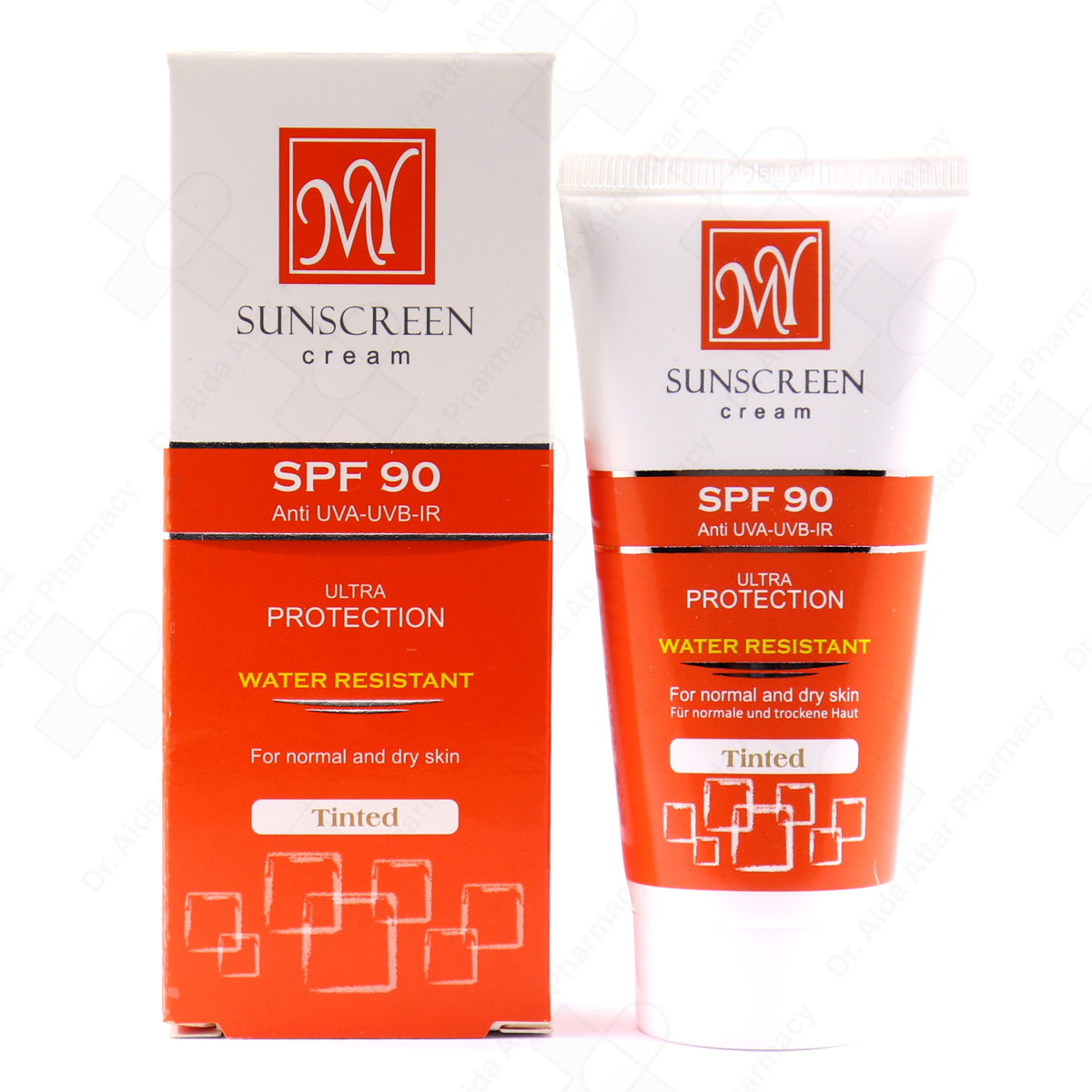 کرم ضد آفتاب SPF90 مای رنگی مناسب پوست های معمولی تا خشک 50 میلی لیتر - آیدارو